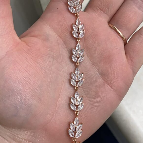Neiman Marcus | Jewelry | Neiman Marcus Crystal Leaf Vine Bracelet ...